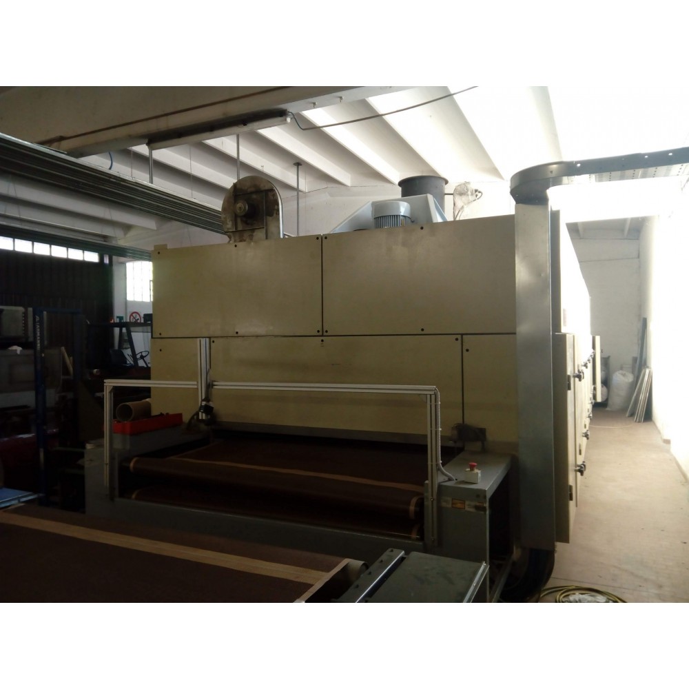 Ref.640 - AIGLE continuous flocking line, with REGGIANI printing roller ...