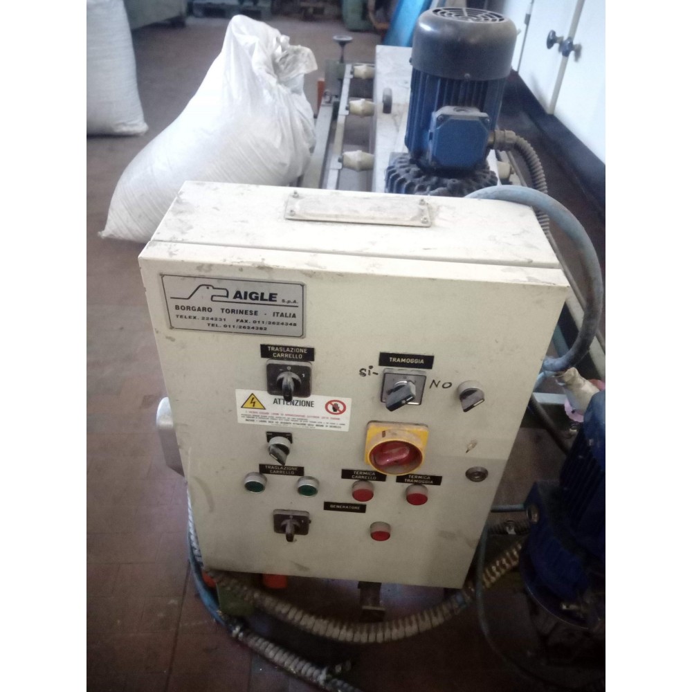 Ref.640 - AIGLE continuous flocking line, with REGGIANI printing roller ...